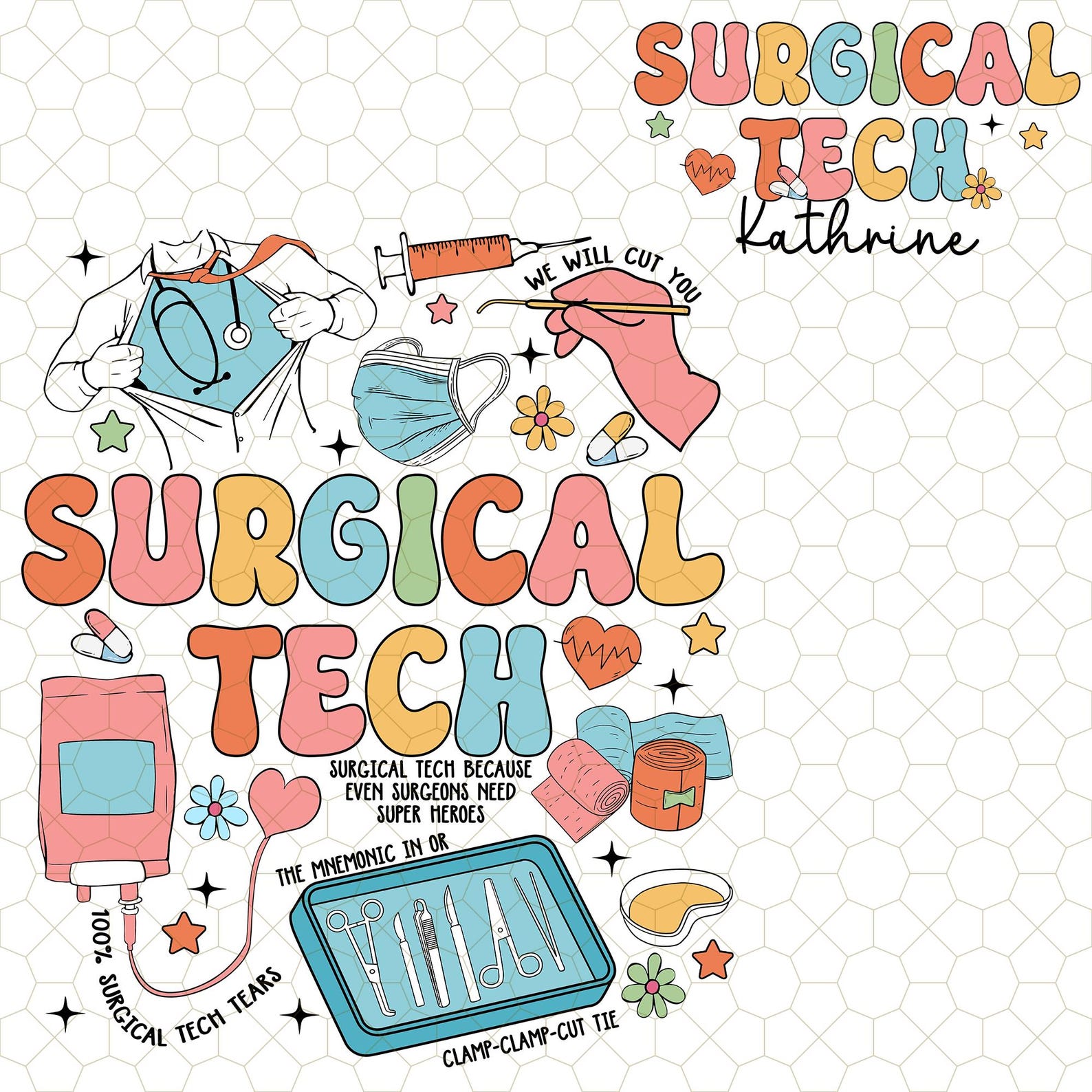 Personalized Surgical Tech Png, Surgical Tech Gifts, Surgical ...