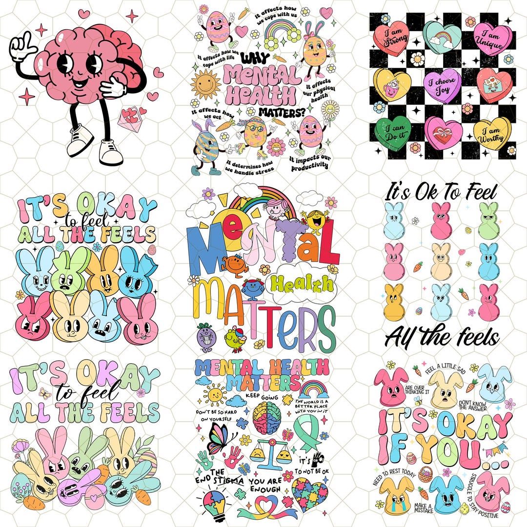 9+mental Health Easter Bundle Png, School Psychologist Png, Counselor ...