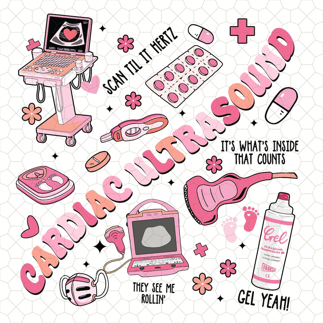 Cardiac Ultrasound Valentine Png, Cardiac Sonographer, Cute Cardiac ...