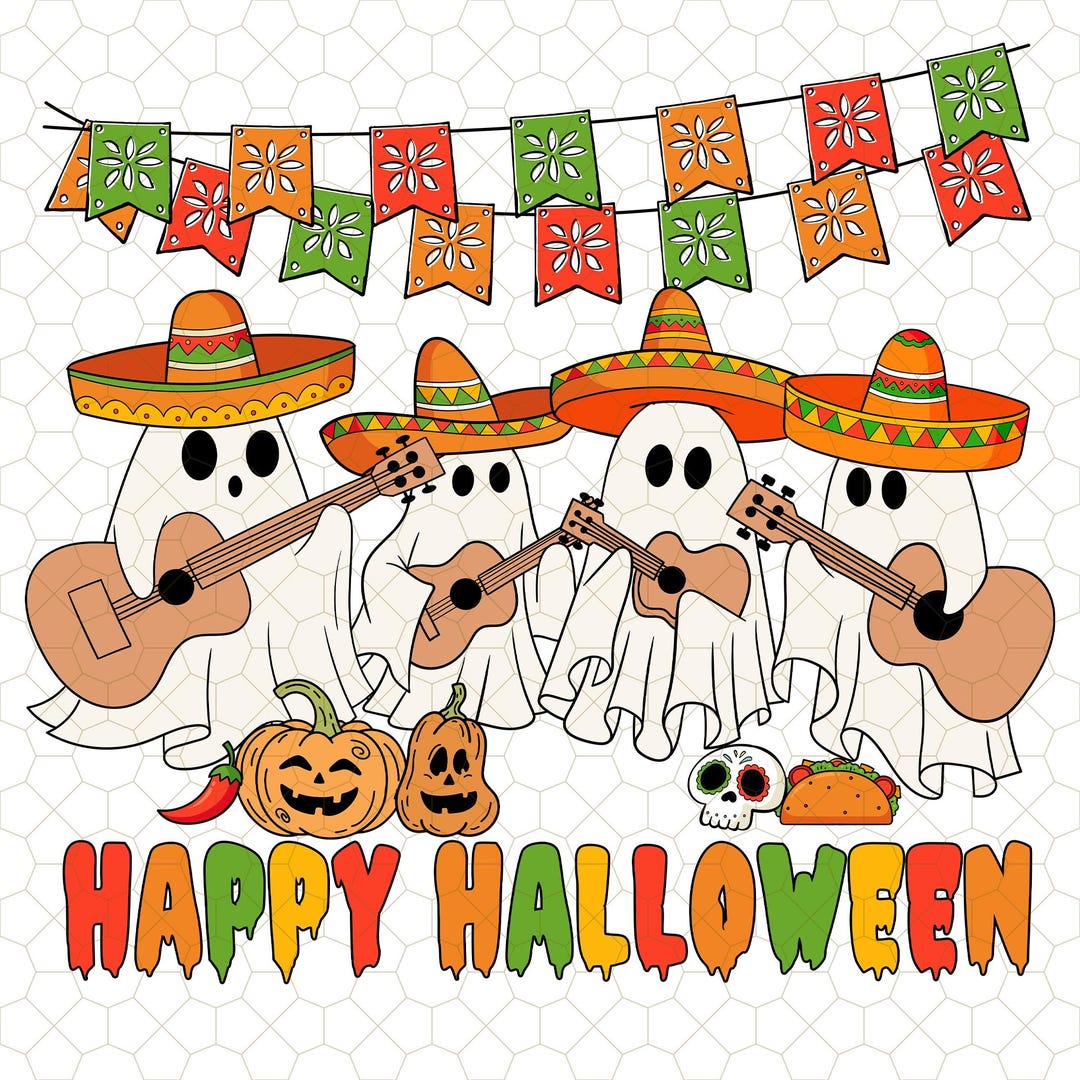 Happy Halloween Spooky Mexican Png, Mexican Conchas Ghost Png ...