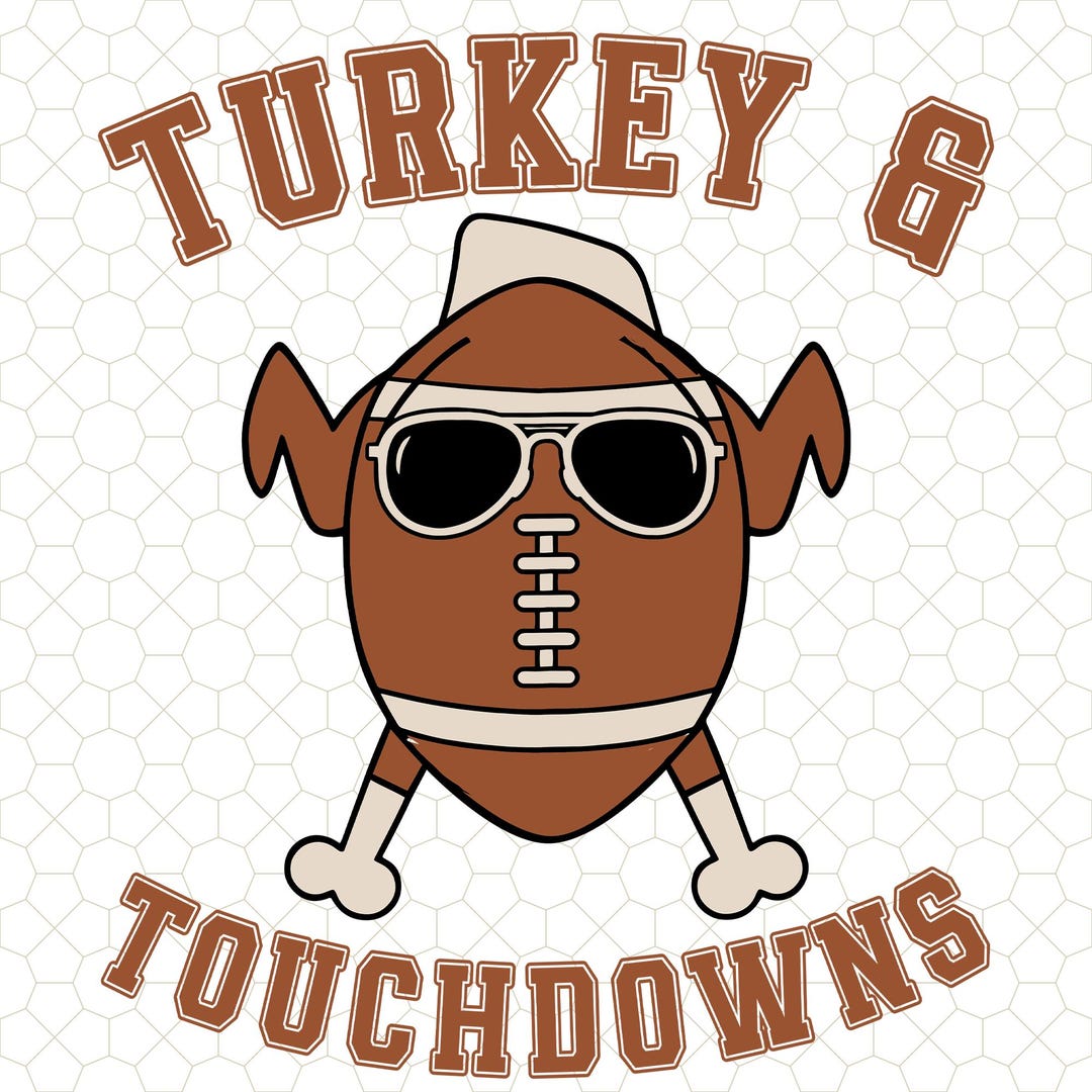 Thanksgiving Football Gameday Png, Funny Turkey Png, Fall Football Png ...