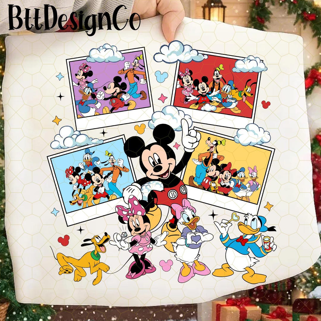 Micke and Friends Polaroid Style Png, Magical Mouse Christmas PNG ...