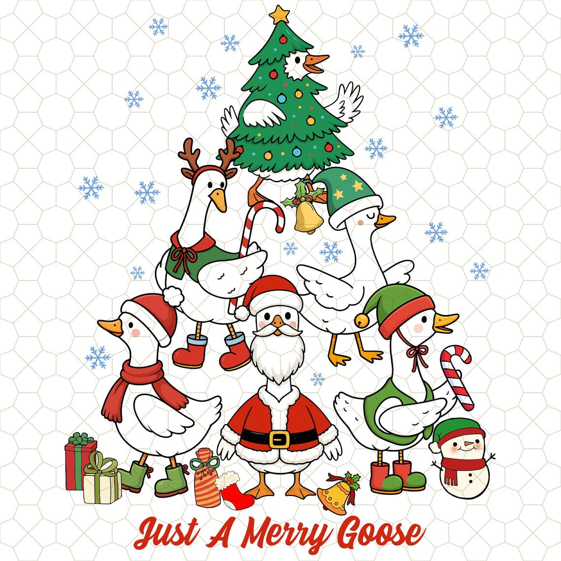 Just A Merry Goose Christmas Tree Png, Christmas Goose , Cute Christmas ...