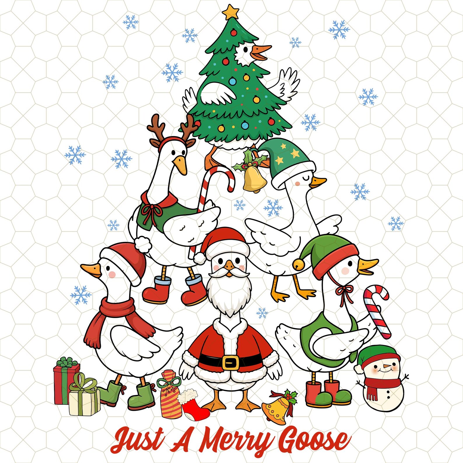 Just A Merry Goose Christmas Tree Png, Christmas Goose , Cute Christmas ...