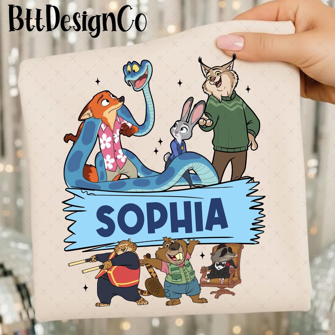 Custom Name Zootopia 2 Character Themed Disneland File, Zootropolis ...