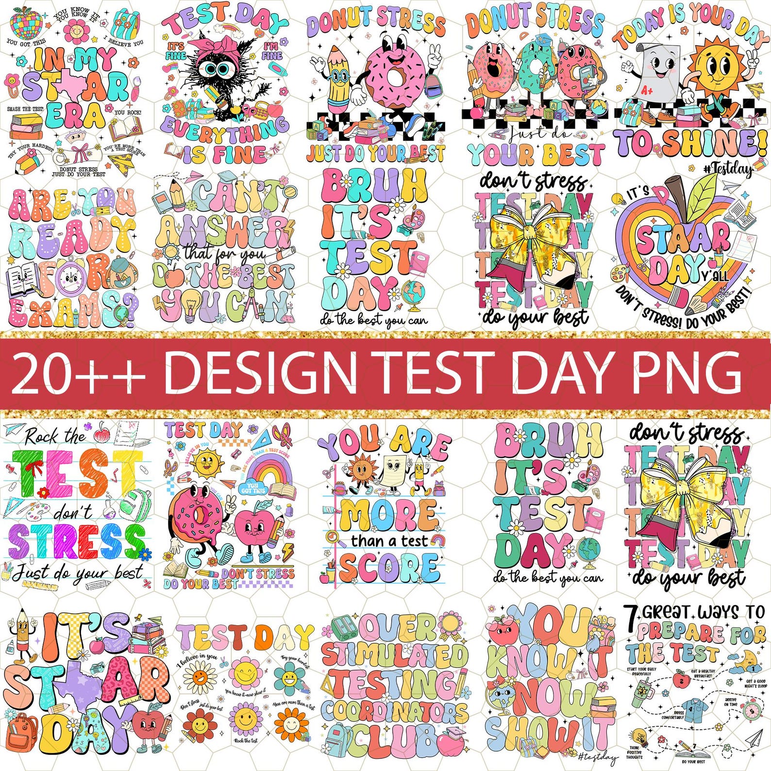 20+ Test Day Png Bundle, Rock the Test, Test Day Png, Staar Day Png ...