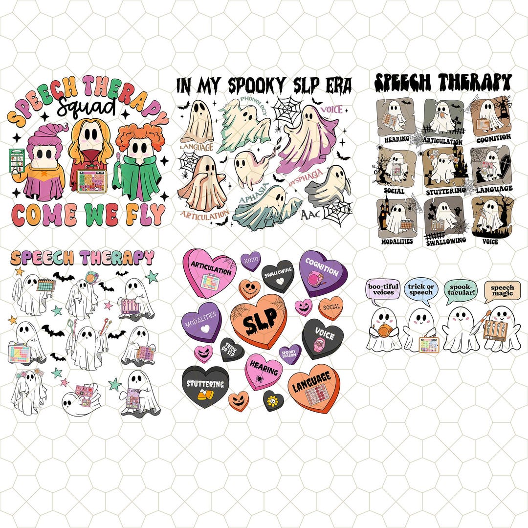 SLP Halloween Png, Speech Therapy Halloween Png, Spooky SLP Png, Trick ...