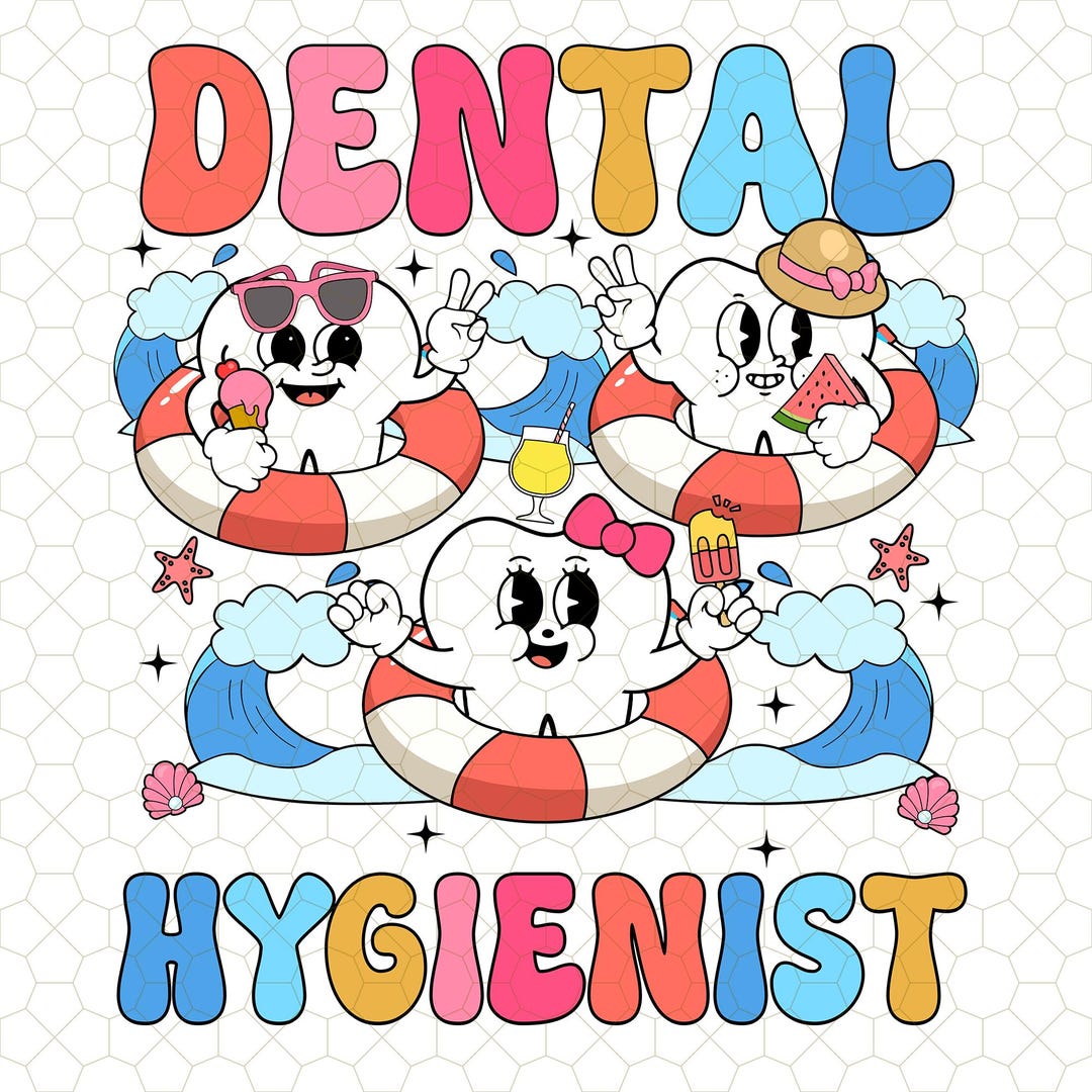 Dental Hygienist Summer Png, Summer Dentist Png, Tooth Dental ...