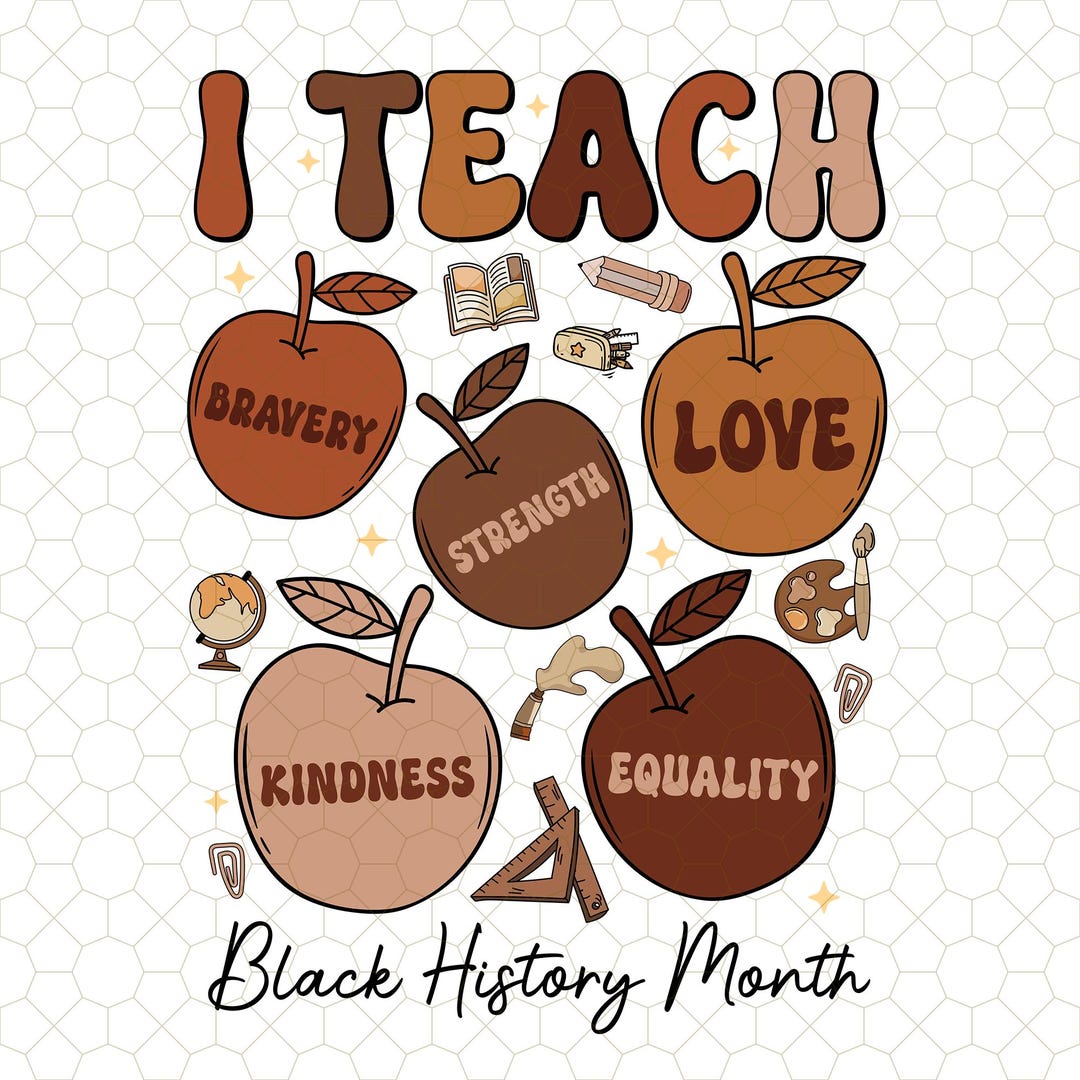 I Teach Teacher Black History Month Png, Teacher Black History Png ...