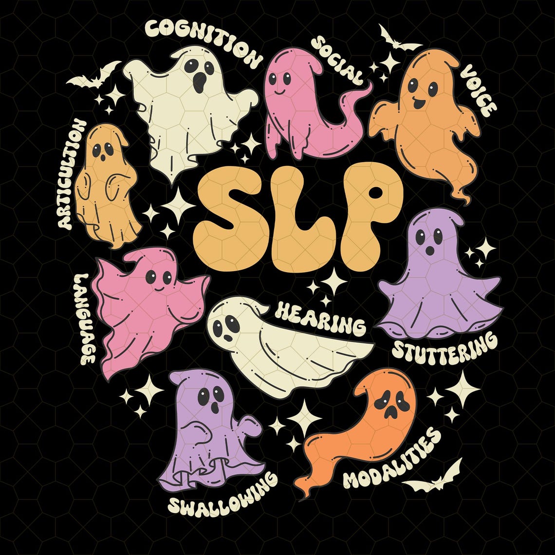 SLP Halloween Png, Sped Teacher Png, Skeleton Ghost Cute Halloween Png ...