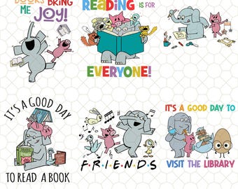 Bundle Elephant and Piggie Grade Png, Back to School Png, First Day of ...