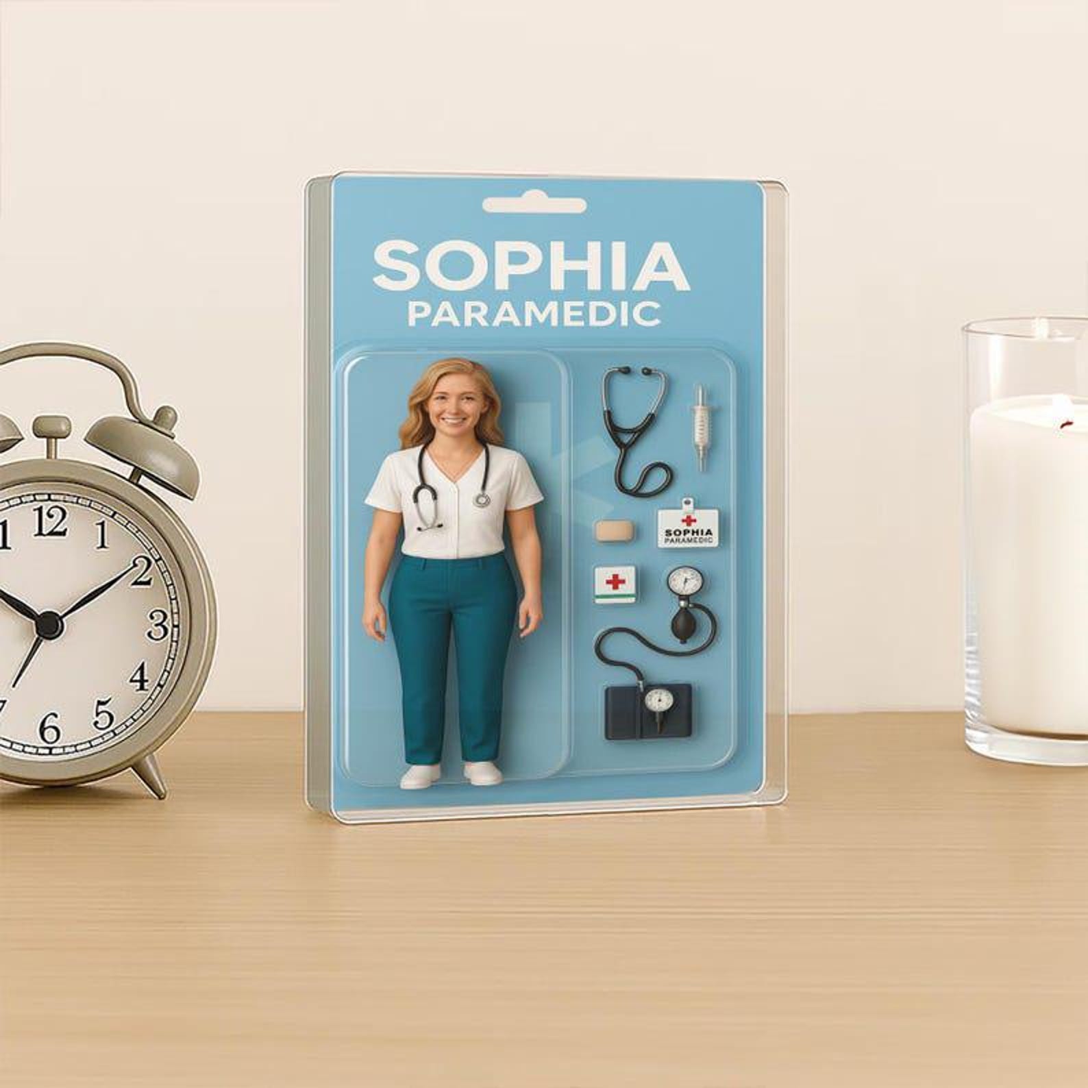 Personalized 3D Paramedic Acrylic Block With Custom Face - EMT Action ...
