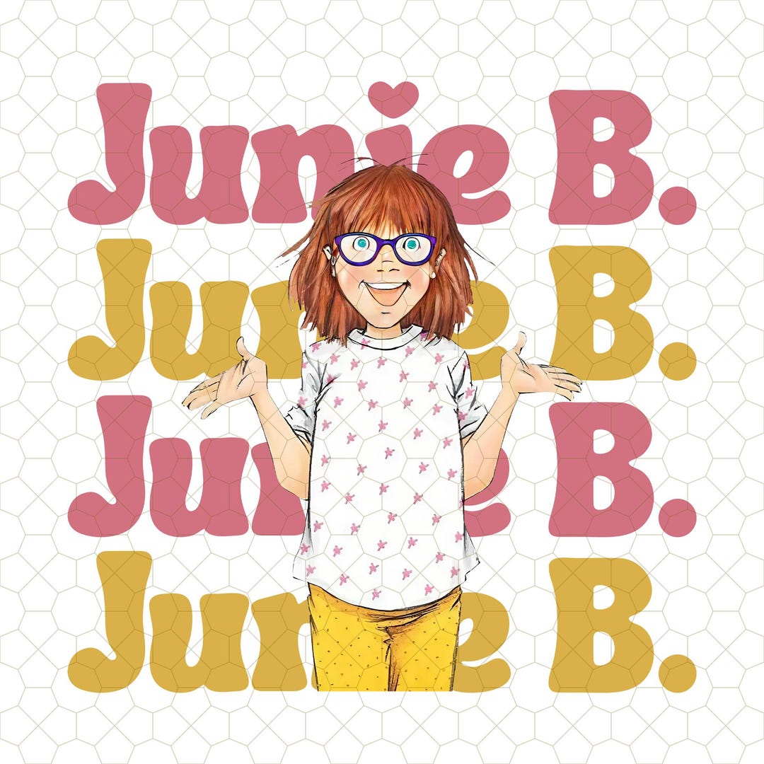 Retro Junie B Jones Back to School PNG, Teacher Library Book Club ...
