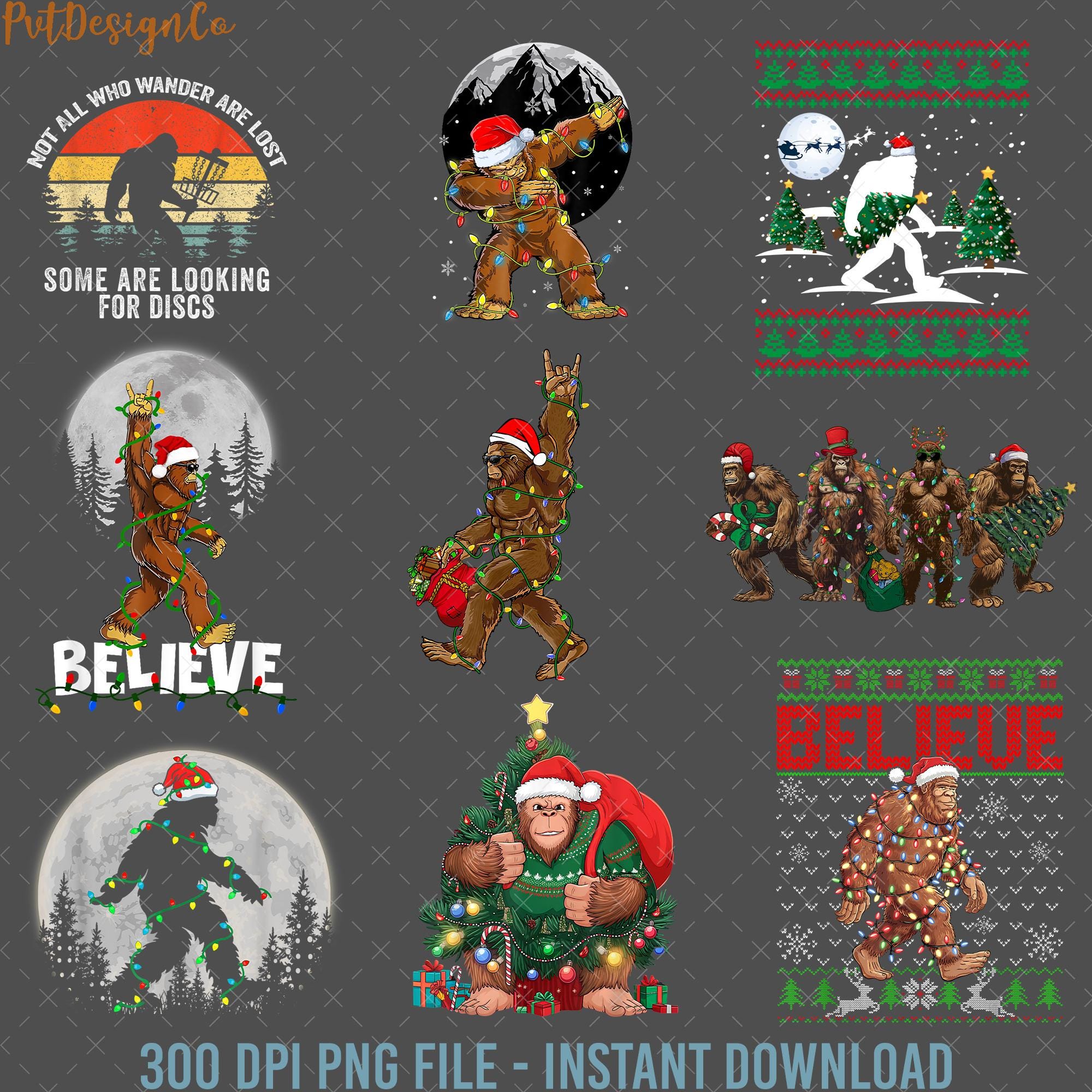 Bigfoot Santa Bundle Png, Merry Christmas Png, Christmas Family ...