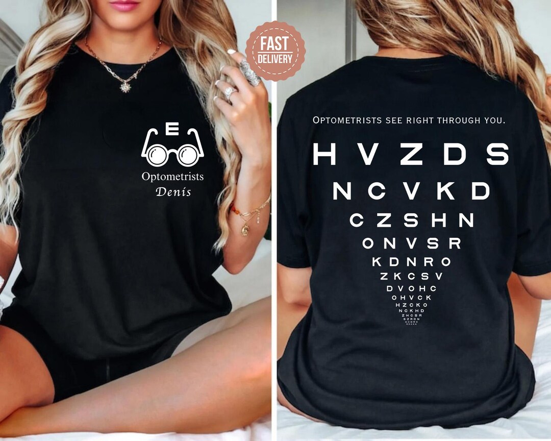 Custom Name Eye Doctor Shirt, Optometry Shirt, Ophthalmologist Shirt ...