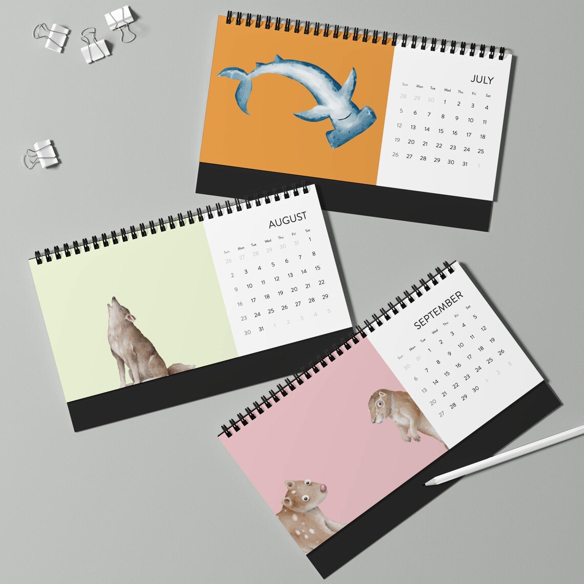 Adorable Animal Desk Calendar 2026,cute Animal Calendar 2026,animal ...
