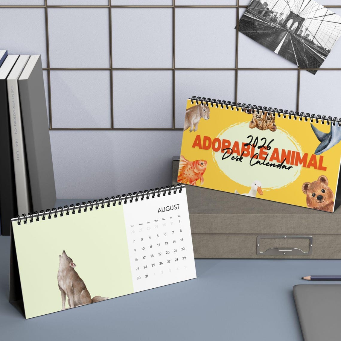 Adorable Animal Desk Calendar 2026,cute Animal Calendar 2026,animal ...
