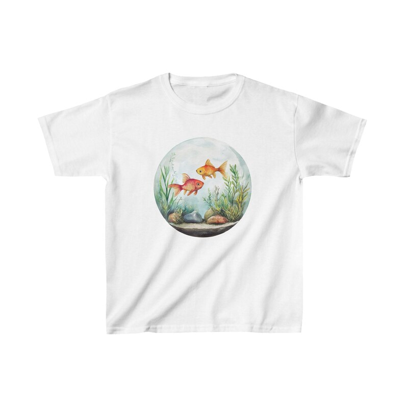 Fish Friends Y2K Vintage Goldfish Fish Bowl Aquarium Baby Tee Cotton ...