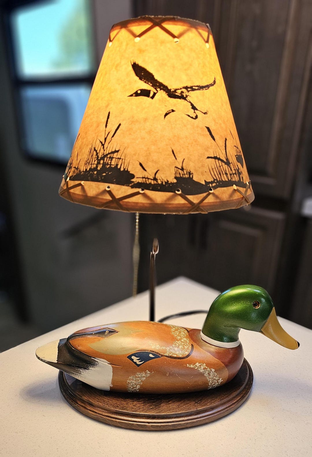 Handmade Vintage Mallard Wood Duck Desk Lamp Hunters Lamp - Etsy