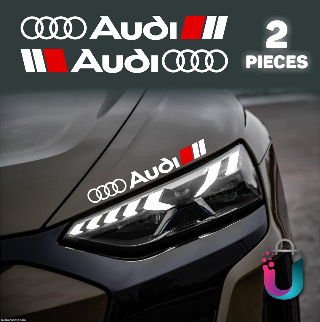 Audi Racing Badge Sickers for Car Side, Side Skirt, Side Door Bottom ...