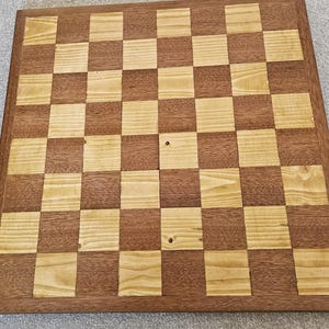 Handmade Wooden Chessboard - Etsy