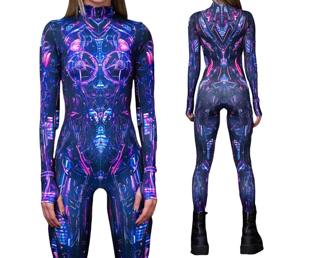3D Digital Halloween Costume Adult Role-playing Jumpsuits for Woman ...