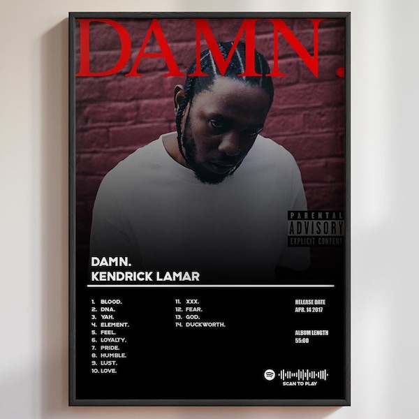 Kendrick Lamar Damn Album Cover - Etsy