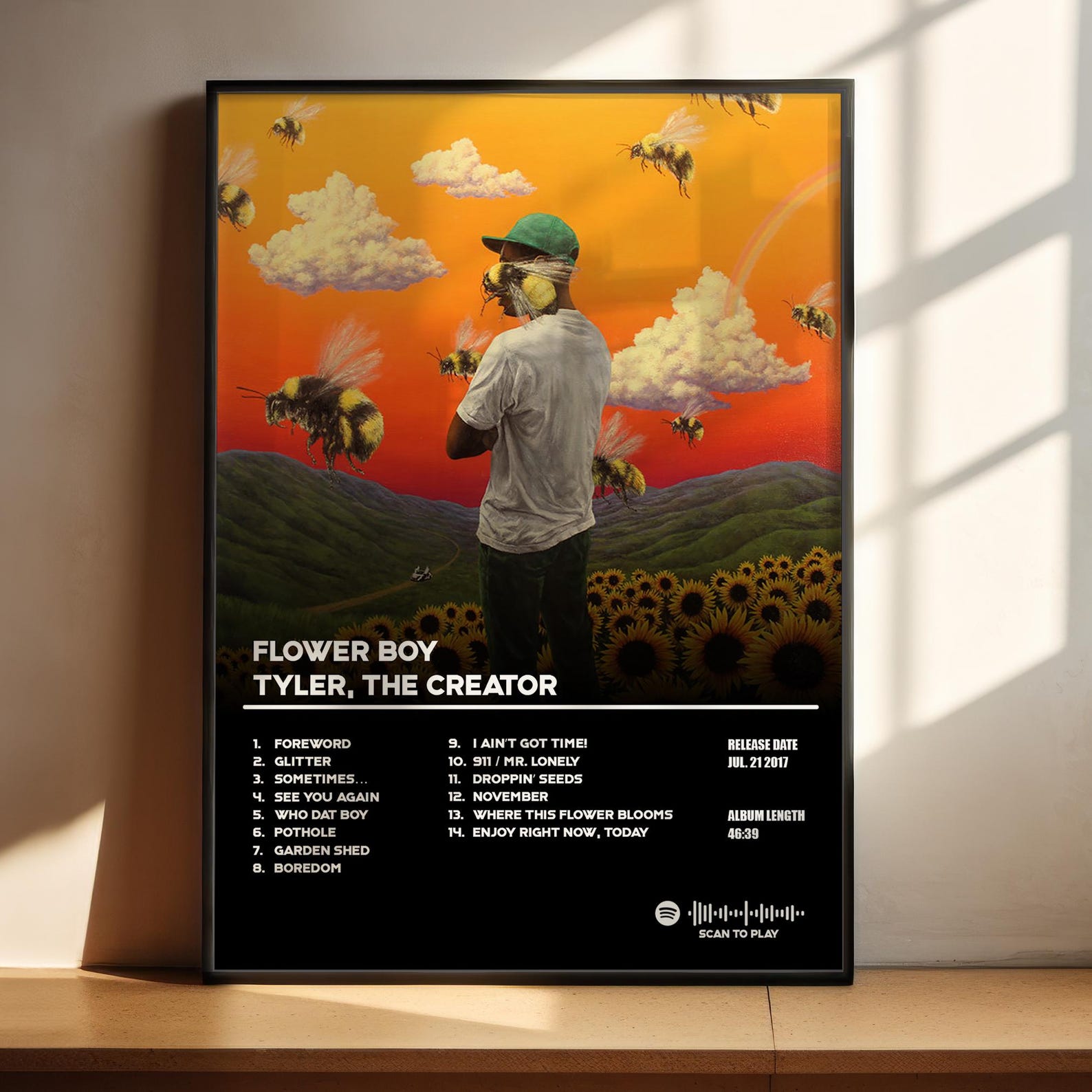Tyler, the Creator Flower Boy Album Cover Poster Music Wall Art ...