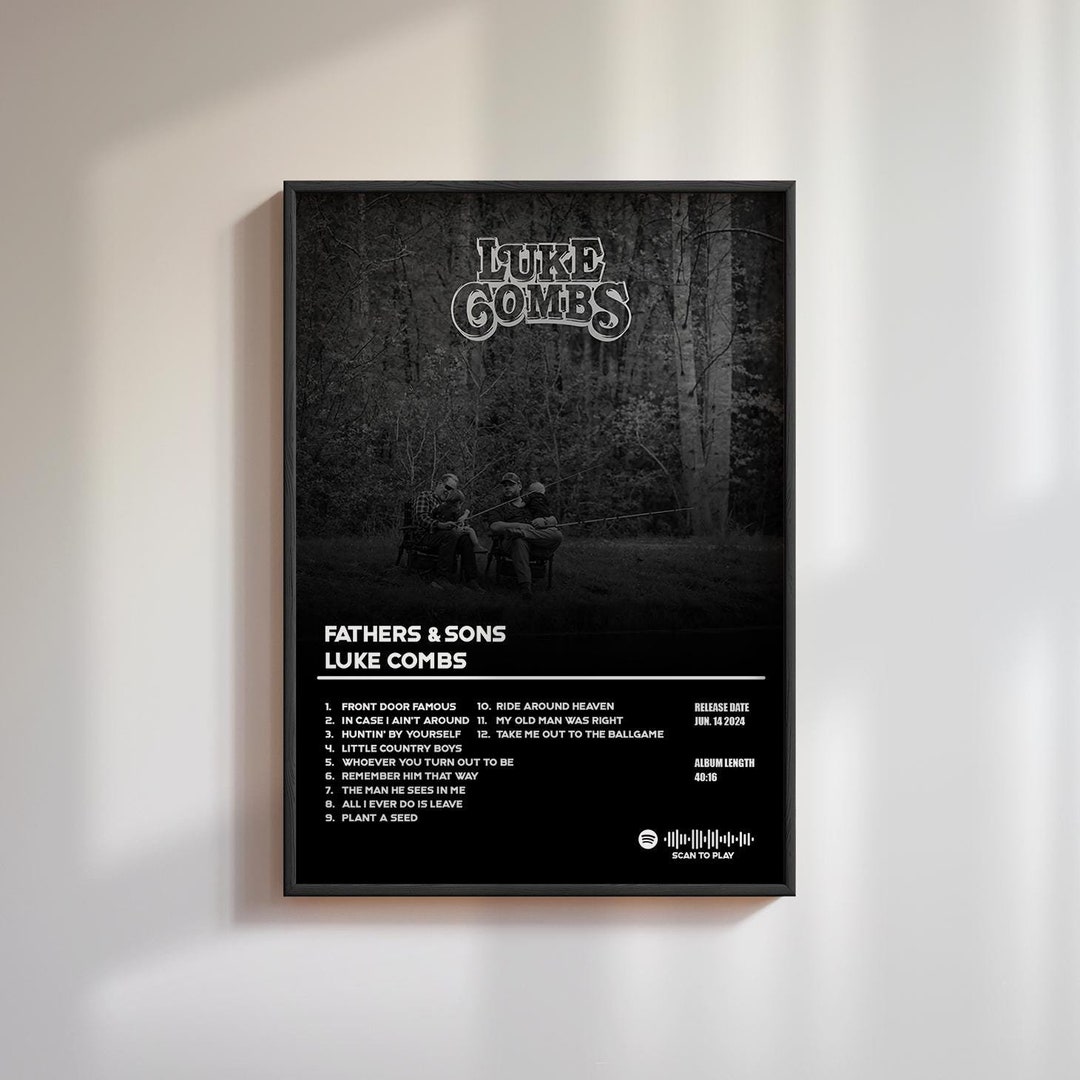 Fathers & Sons Luke Combs Album Cover Poster Music Wall Art Affordable ...