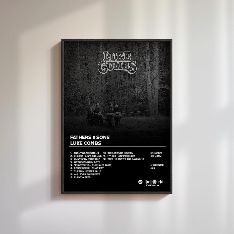 Fathers & Sons Luke Combs Album Cover Poster Music Wall Art Affordable ...