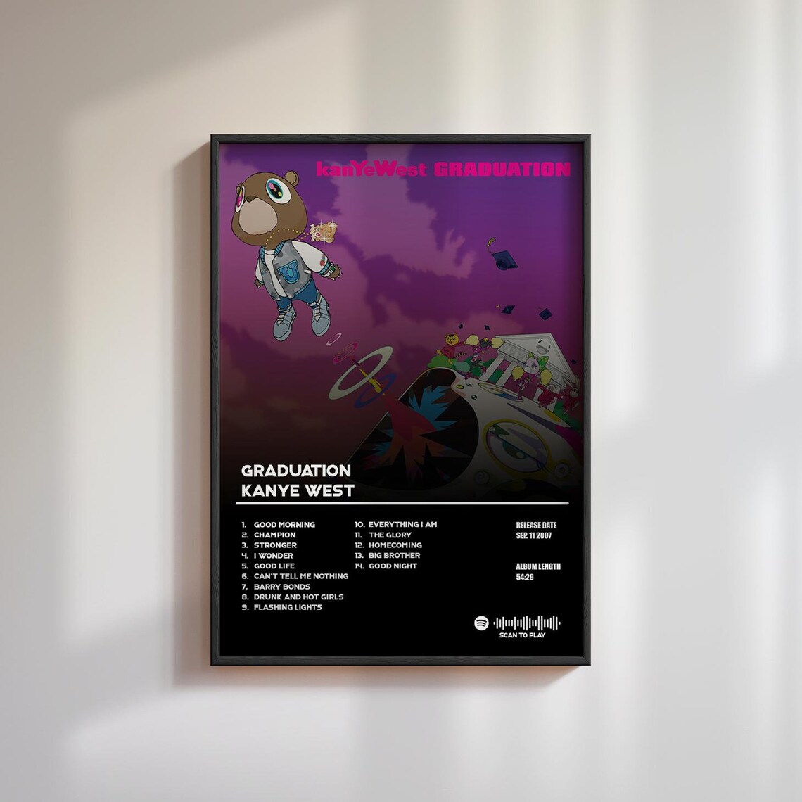 Kanye West Graduation Album Cover Poster Music Wall Art Affordable Gift ...