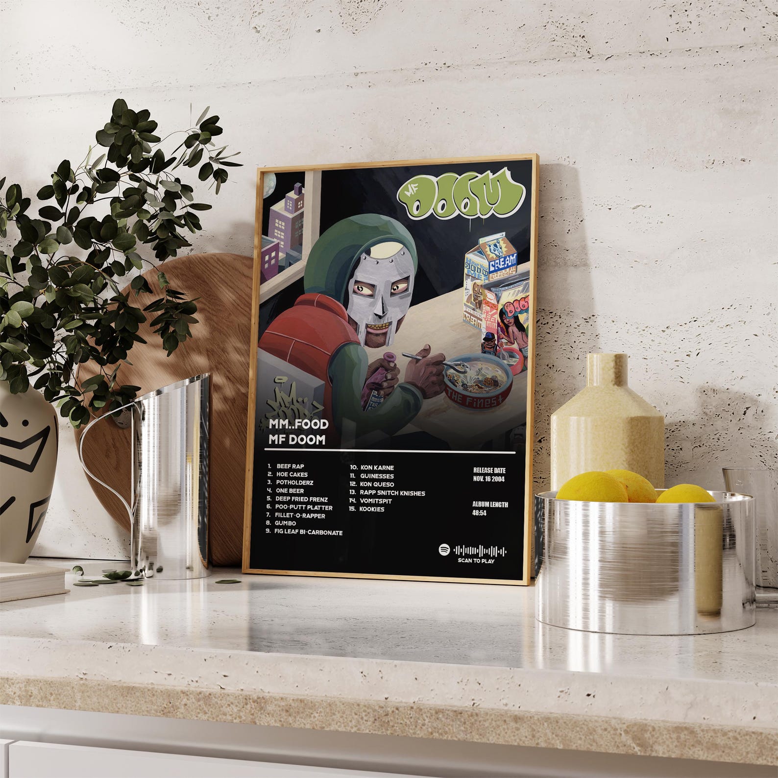 MF Doom MM...FOOD Minimalistic Album Cover Poster Music Wall Art ...
