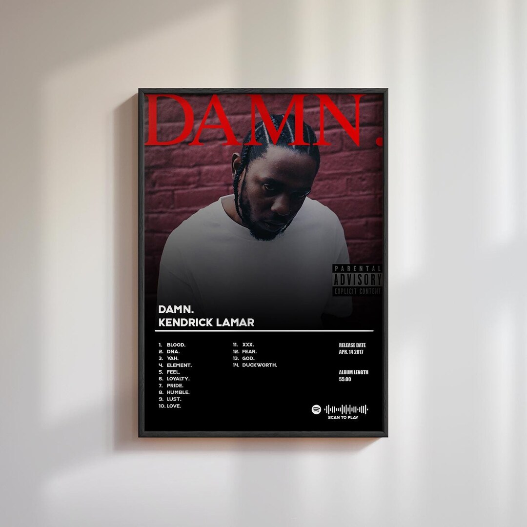 Kendrick Lamar DAMN. Album Cover Poster Music Wall Art Affordable Gift ...