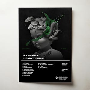 Lil Baby X Gunna Drip Harder Album Cover Poster Music Wall Art ...