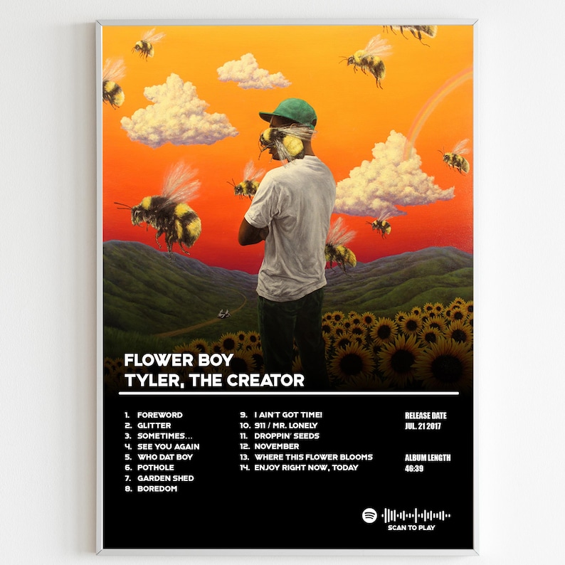 Tyler, the Creator Flower Boy Album Cover Poster Music Wall Art ...