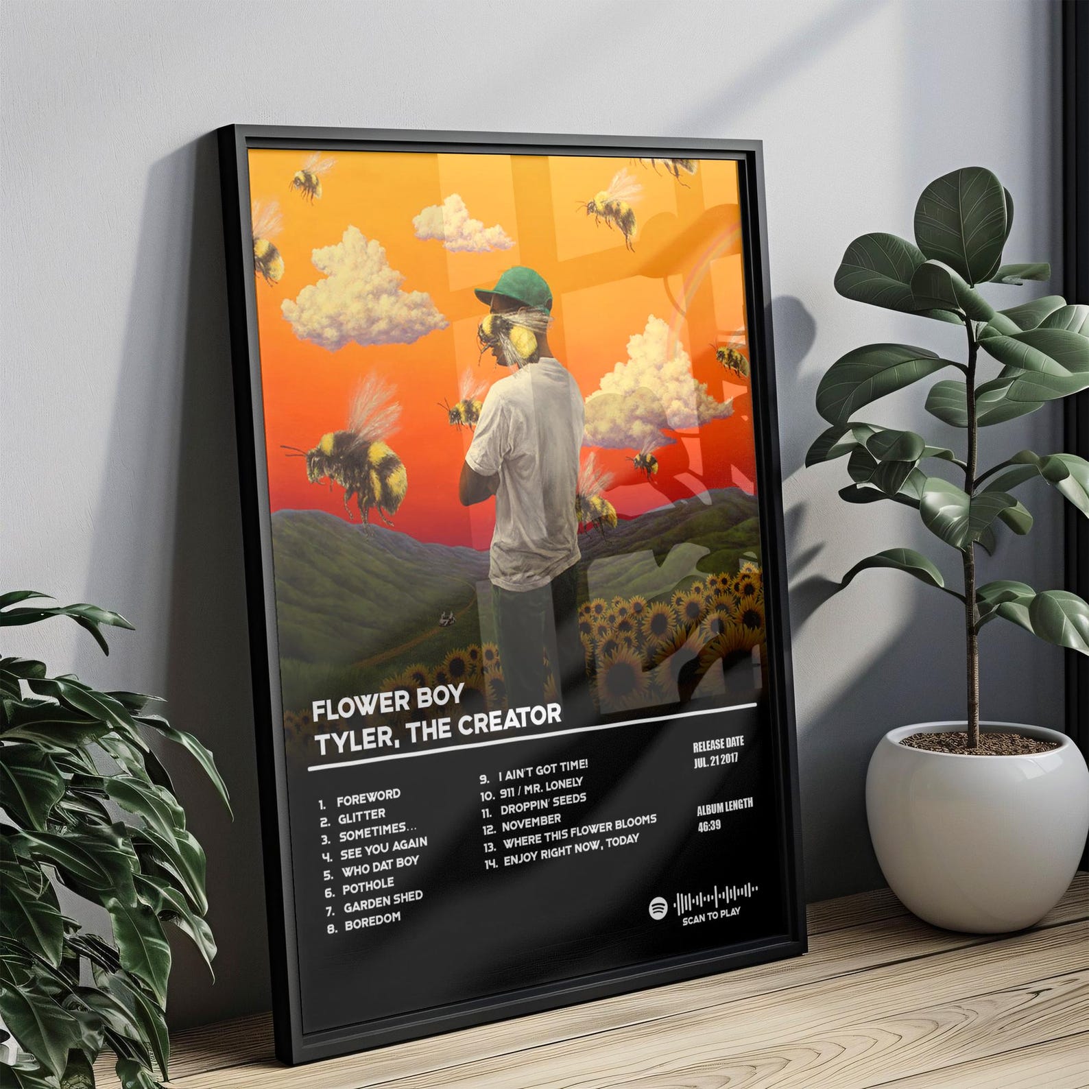 Tyler, the Creator Flower Boy Album Cover Poster Music Wall Art ...