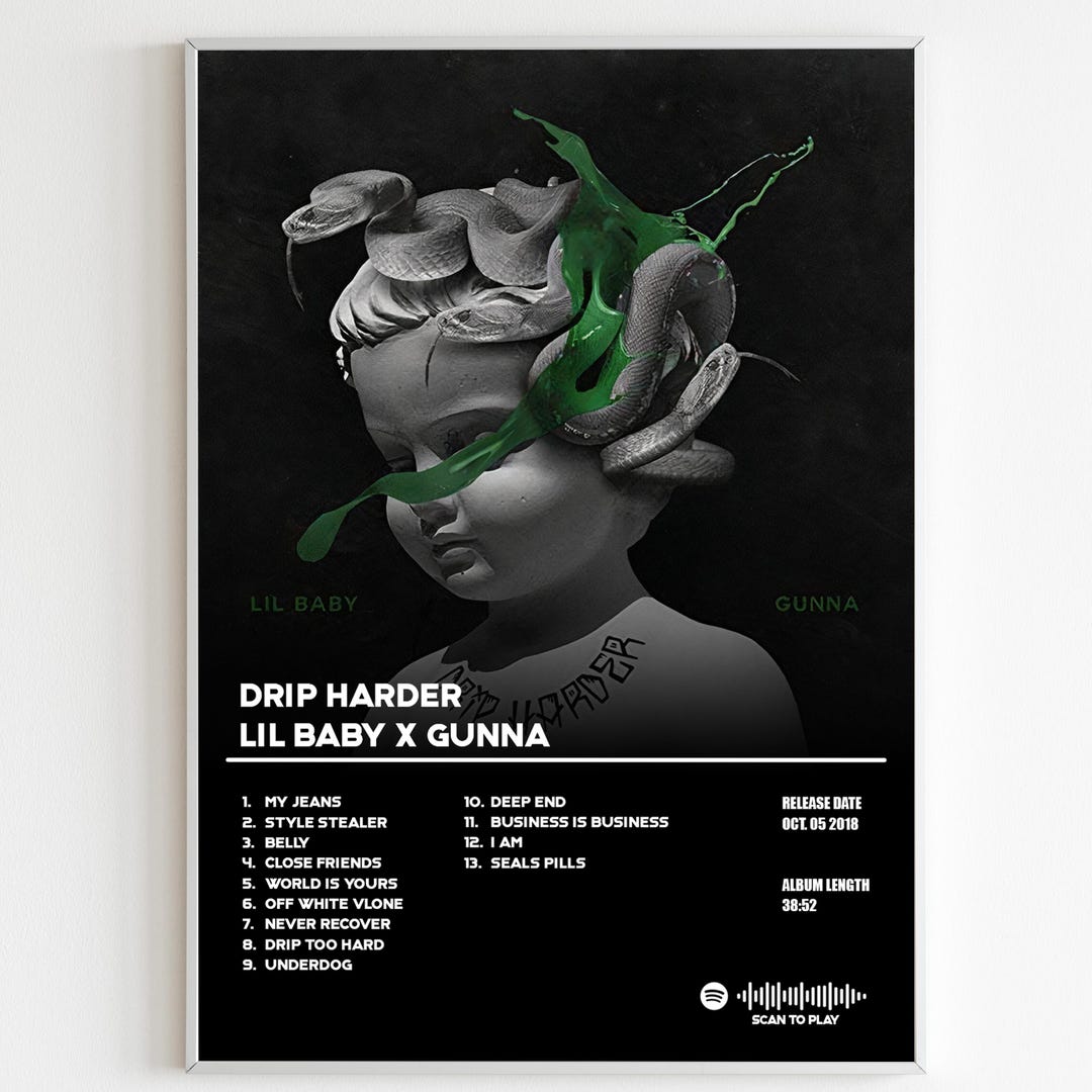 Lil Baby X Gunna Drip Harder Album Cover Poster Music Wall Art ...