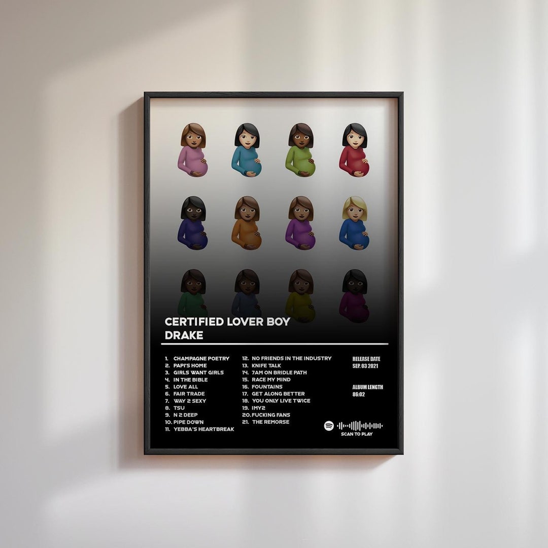 Drake Certified Lover Boy Album Cover Poster Music Wall Art Affordable ...