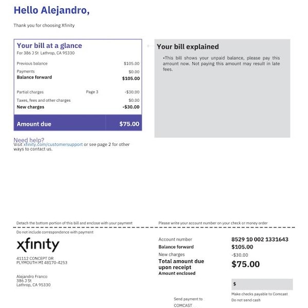 Bill Print Template - Etsy