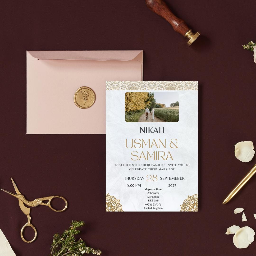 Editable Nikah Wedding Invitation Template Instant Download ...