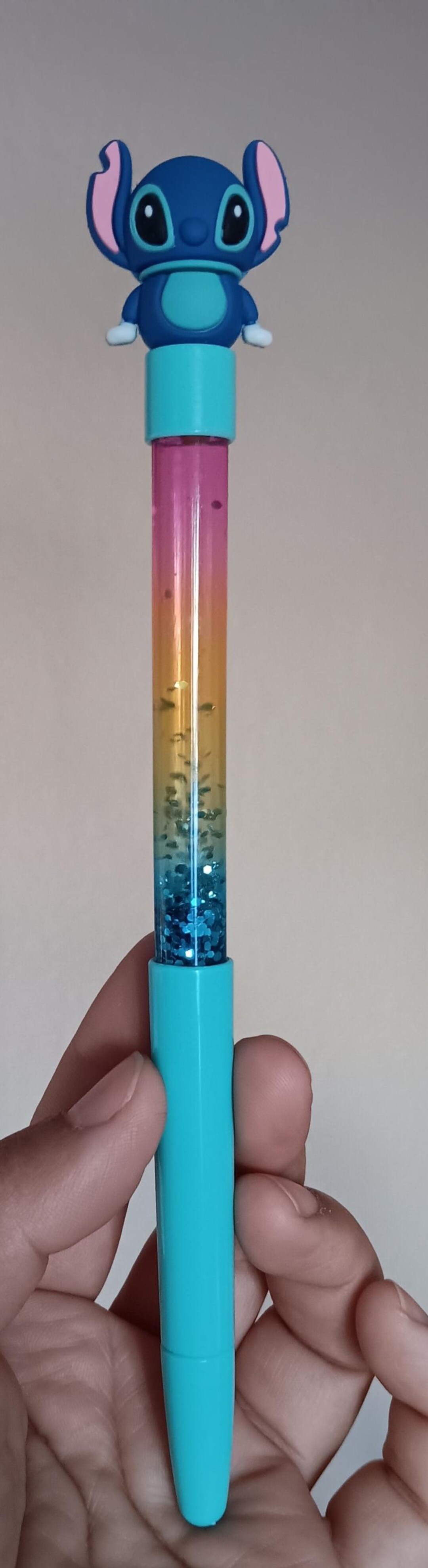Character Topper Pen, Black Ink Glitter Pen - Etsy