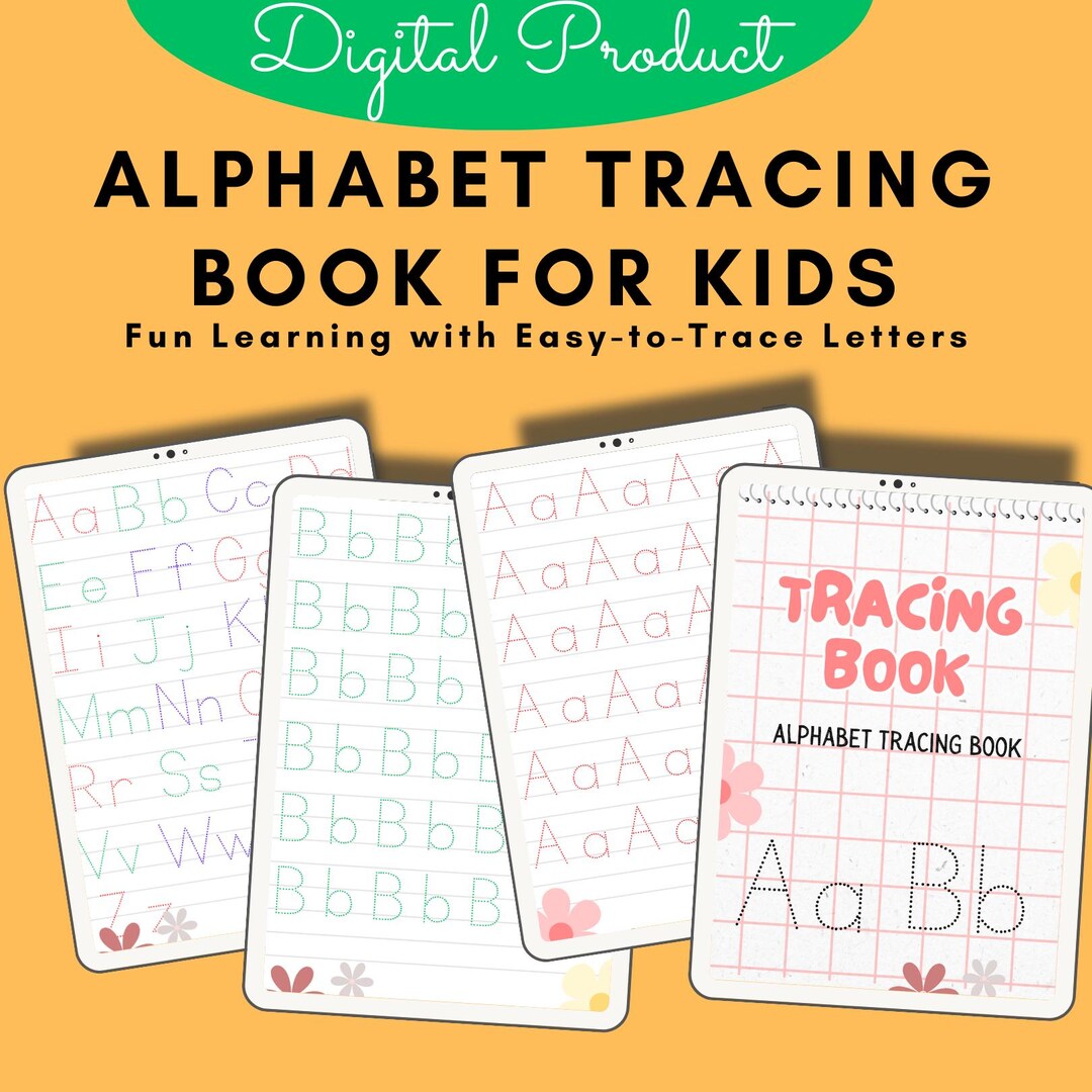 Printable Alphabet Tracing Book for Kids Fun Learning With Easy-to ...