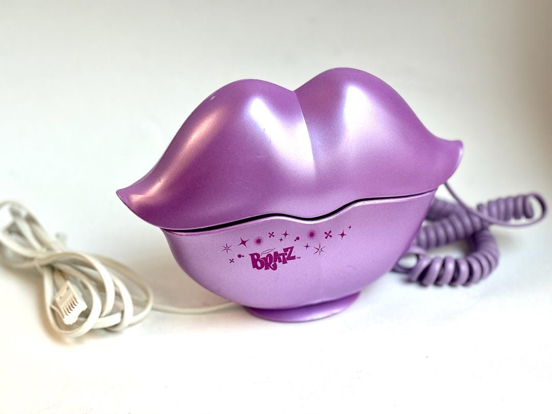 Y2K Light Pink Bratz Phone - Iconic Lips Design Rare Vintage Telephone ...