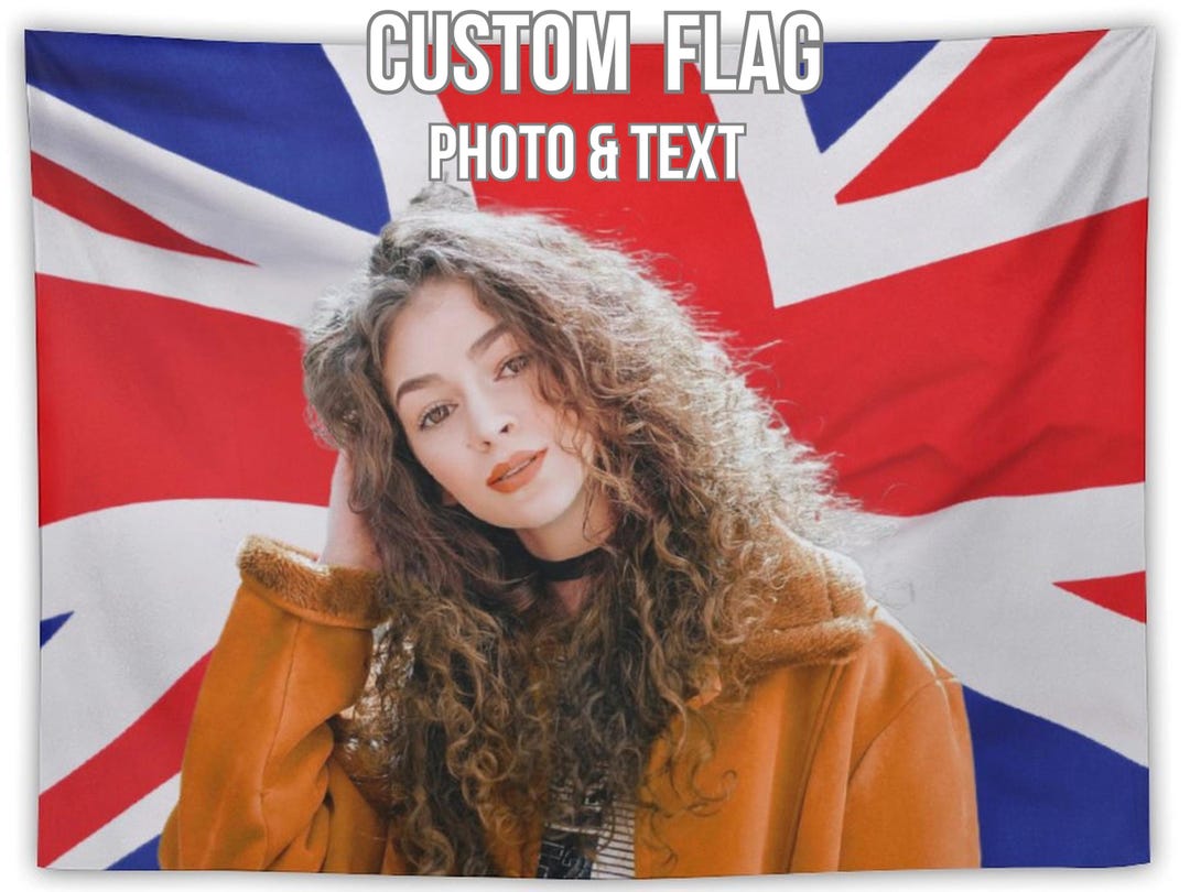 Custom Pink Union Jack Flag Tapestry: Personalized With Any Photo ...