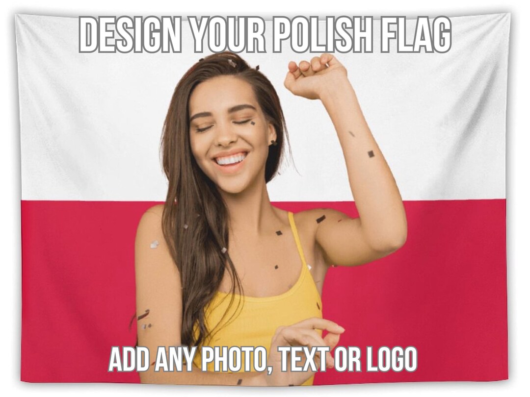 Custom Polish Flag Tapestry: Personalized Your Photo & Text - Etsy