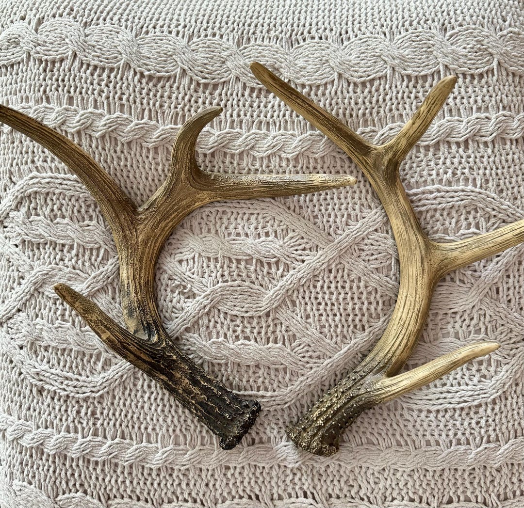 Rustic Resin Deer Antlers: Cabin Style Home Decor - Etsy