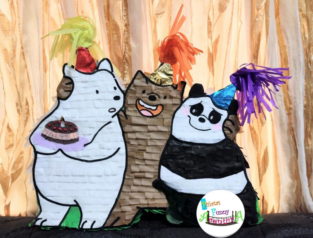 Bare Bears Piñata for Birthday Party - Etsy