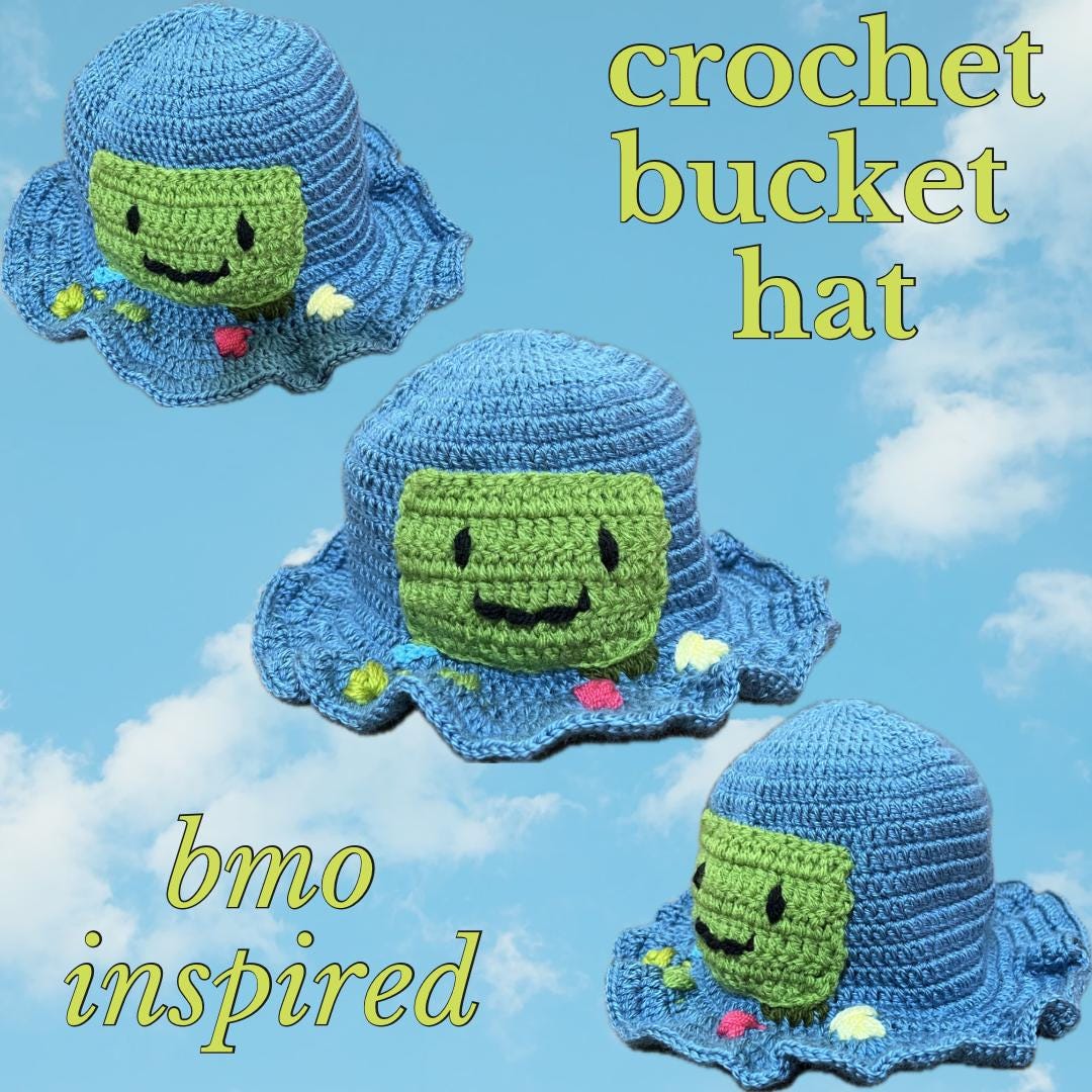 Adventure Time Bmo-inspired Crochet Bucket Hat. - Etsy