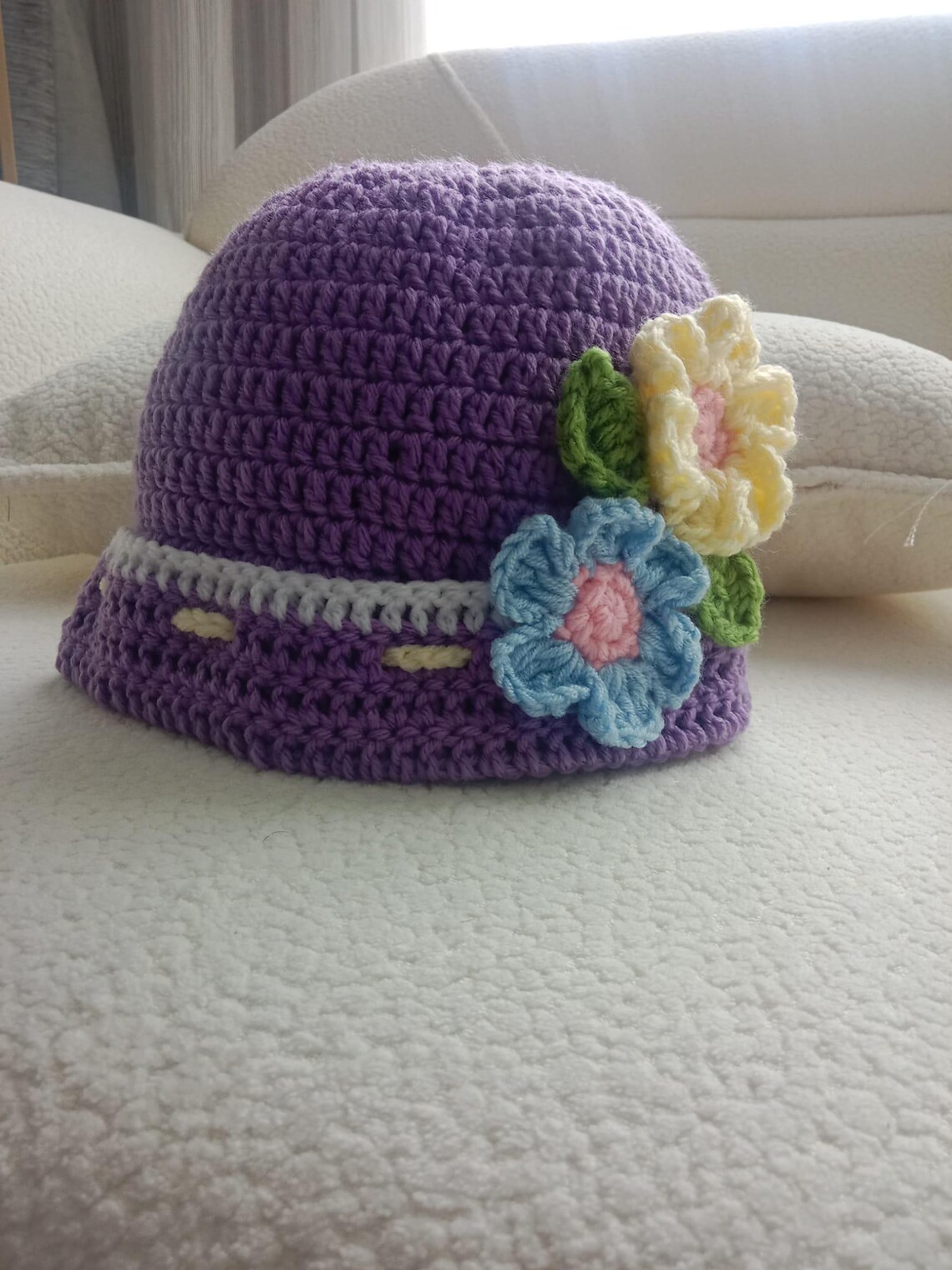 Handmade Crochet Green Bucket Hat With Orange and Carrot Accents ...