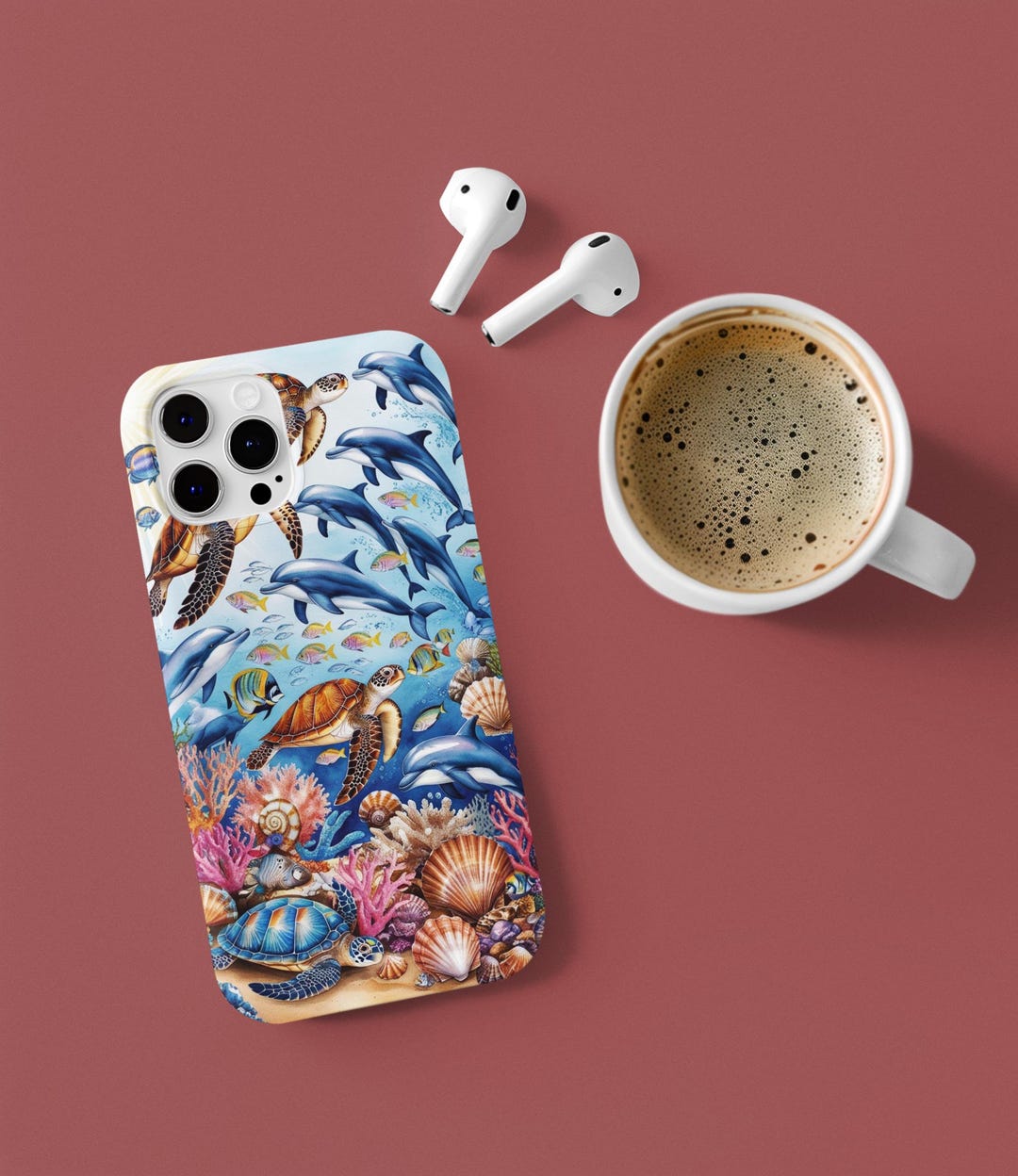Underwater World Theme, Marine Life Artwork, Ocean Lover Gift, Beach ...